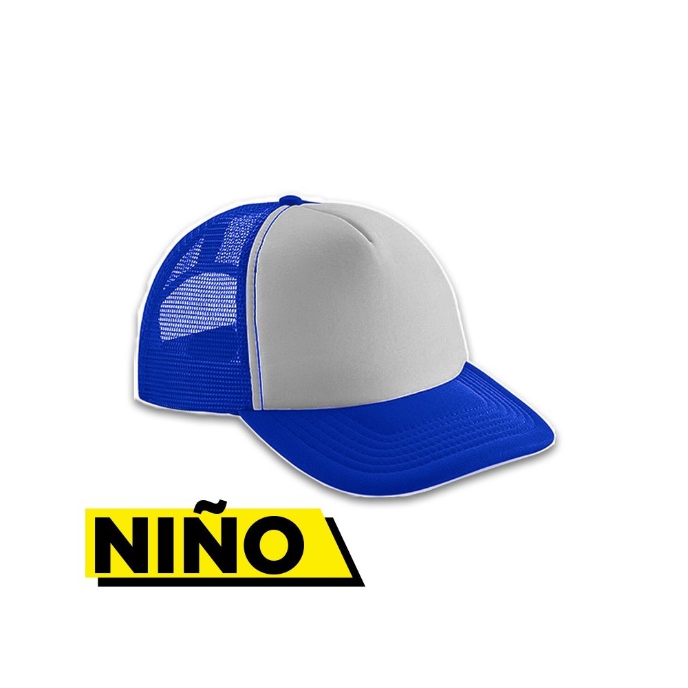 Gorra Trucker Camionera Azul Francia - Frente Blanco